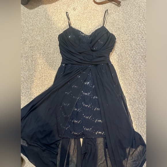 City Triangles | Dresses | City Triangle Navy Sequin Two Strap Bodycon ...